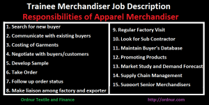 Trainee Merchandiser Job Description - ORDNUR
