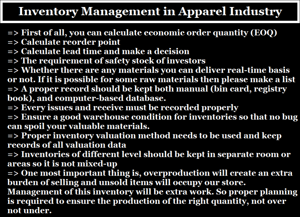 Inventory Management in Apparel Industry - ORDNUR